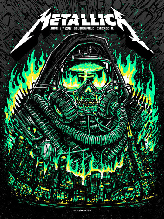 Glow in the dark Metallica Chicago – Invisible Industries LLC